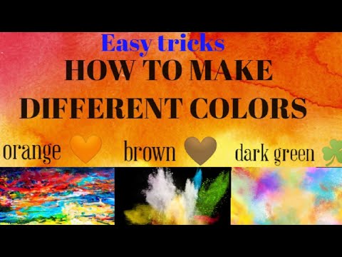 how to make different colors.. easy tricks. - YouTube