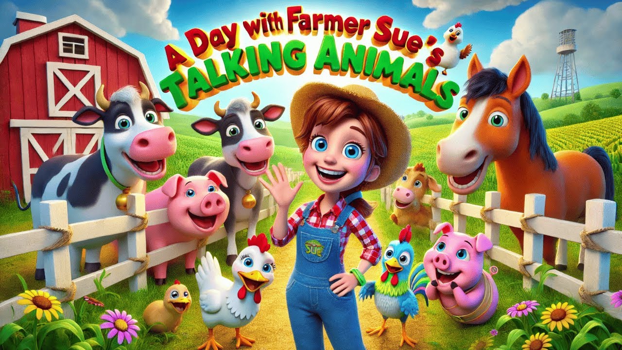 A Day with Farmer Sue's Talking Animals | Animated Read Aloud Story for ...