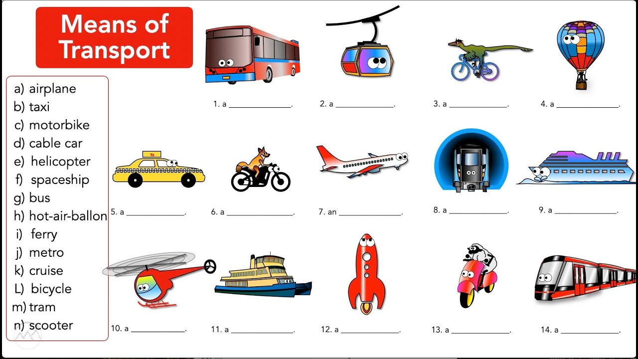 Means of Transport - Vocabulary Quiz - YouTube