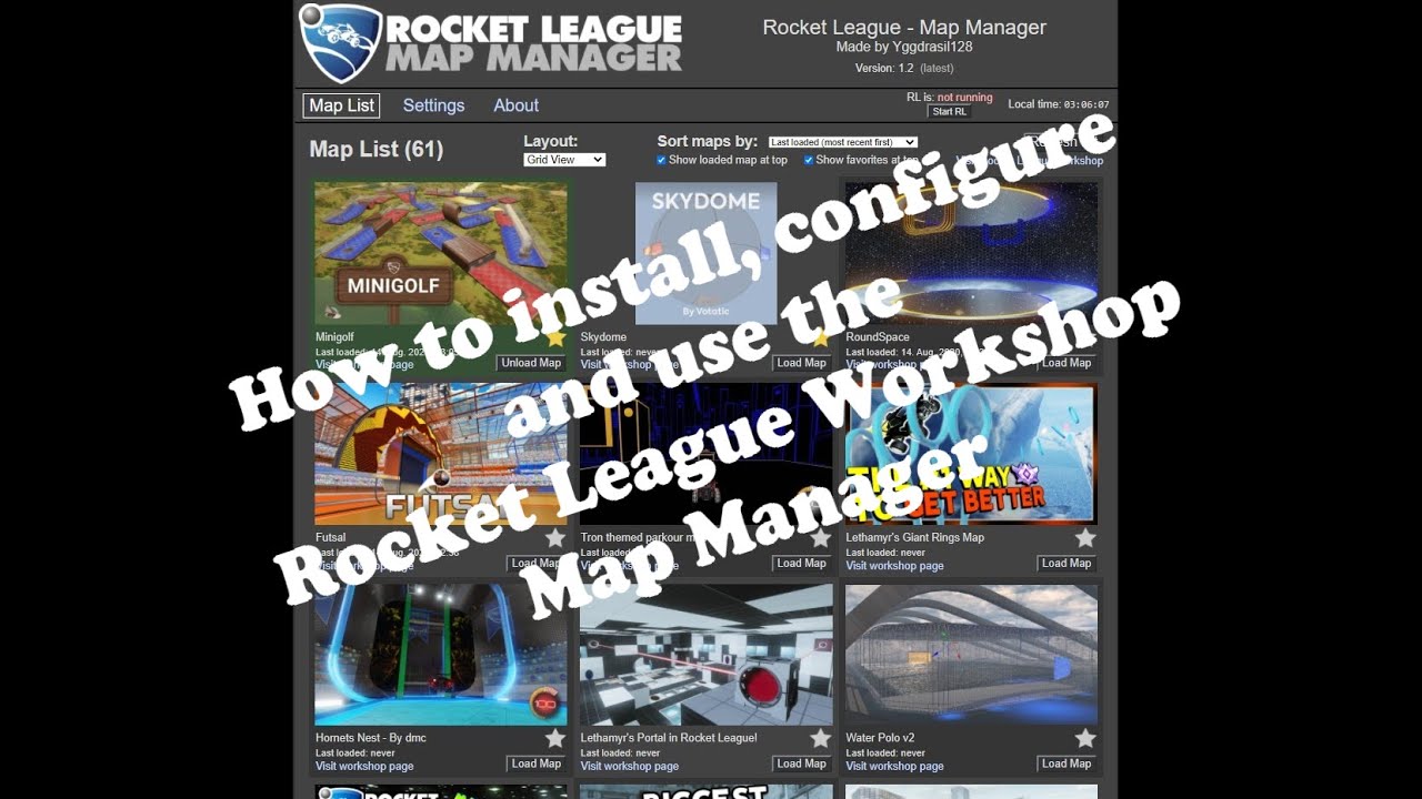 How to use the Rocket League Map Manager - YouTube