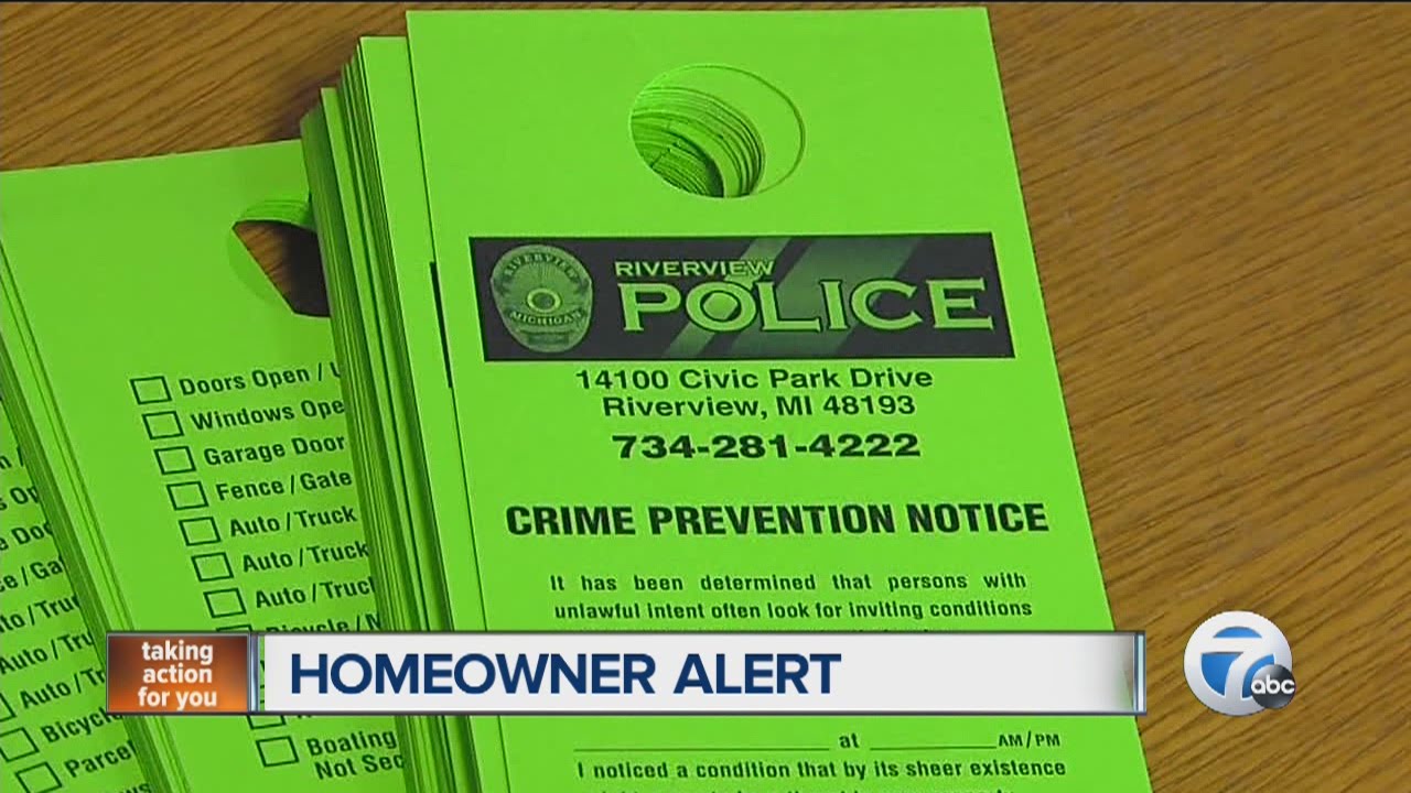 Homeowner alert from police - YouTube