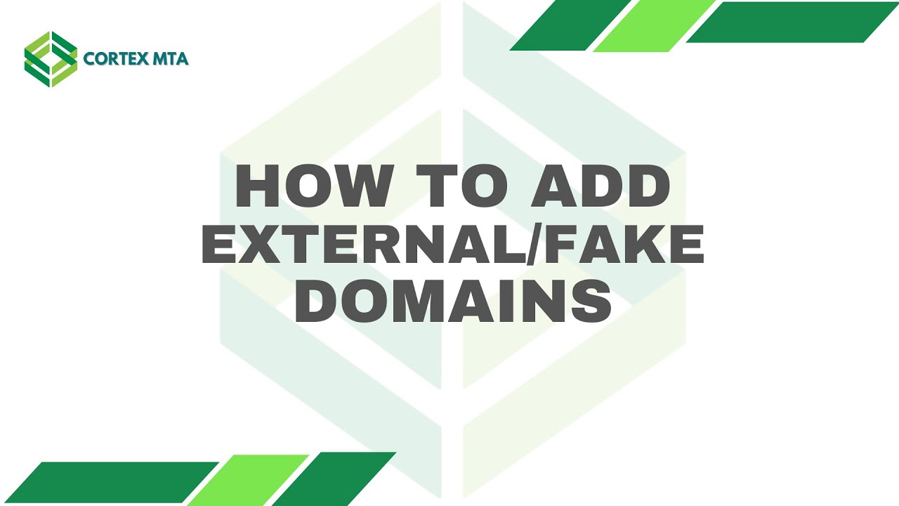 How To Add External/Fake Domains - YouTube