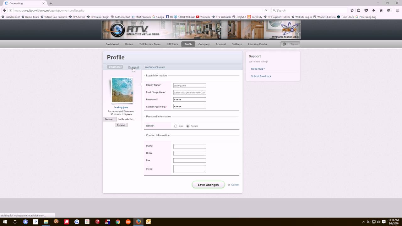Setting up an RTV Payment Profile - YouTube