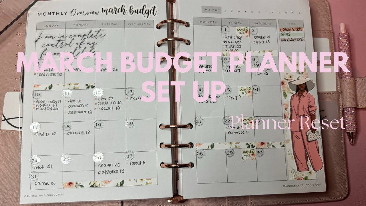 March Budget Planner | Monthly Set Up | Monthly Reset #moneymanagement ...