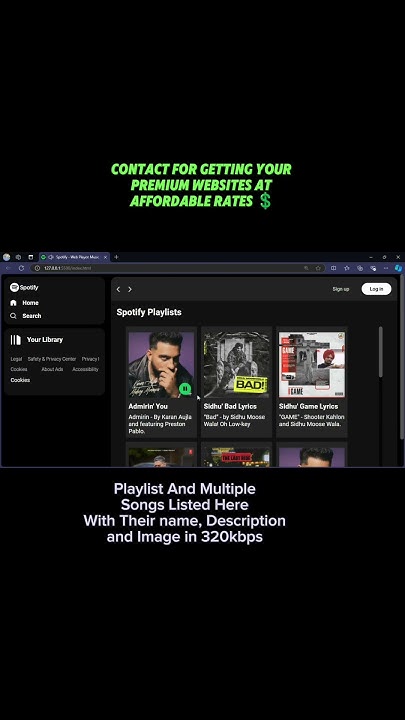 Spotify Clone Using Html Css Javascript Javascript Codewithbitwizards Youtube