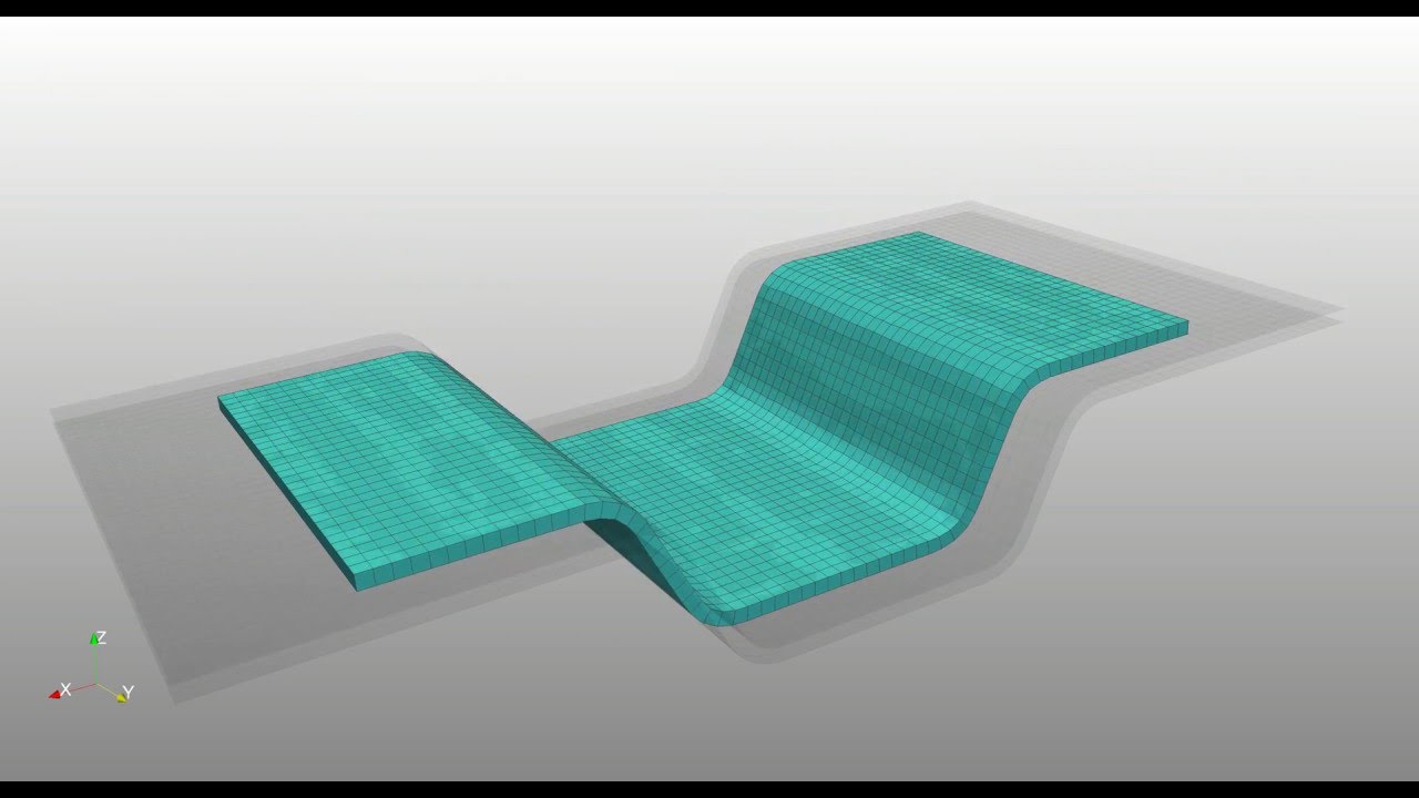 Code_Aster: nonlinear-contact-simulation - YouTube