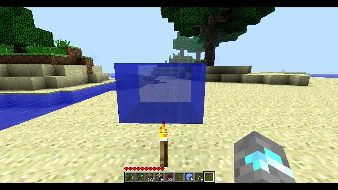 Minecraft:Floating Water Glitch! - YouTube