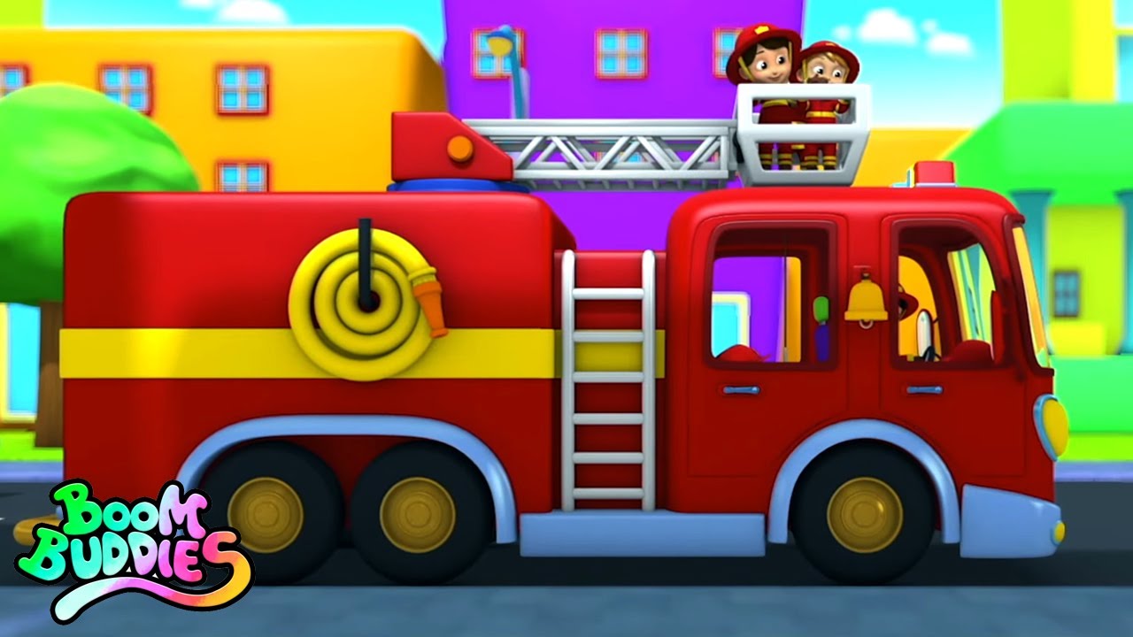 Wheels On The Firetruck - Sing Along | Firetruck Song for Kids ...