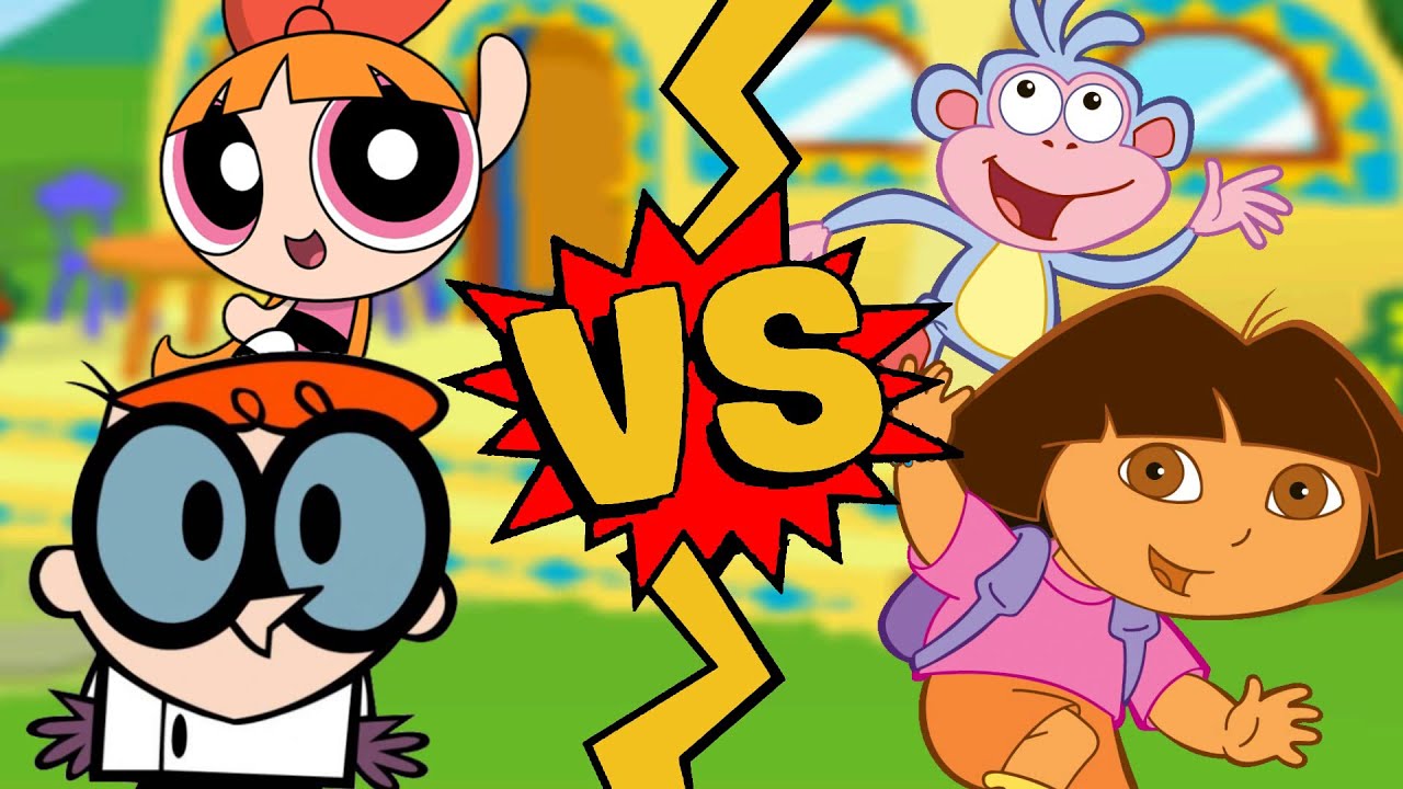 M.U.G.E.N. Battles | Dexter/Blossom vs Dora/Boots - YouTube