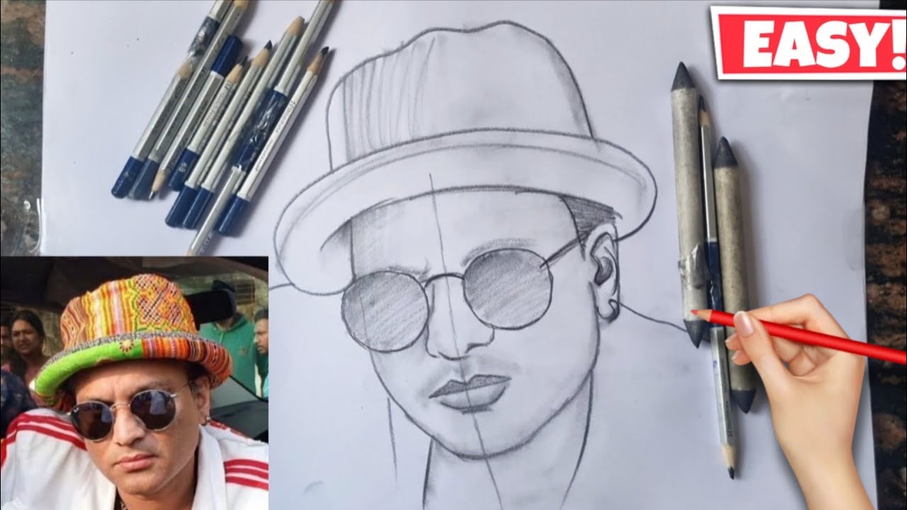 How to draw Zubeen Garg Drawing - YouTube