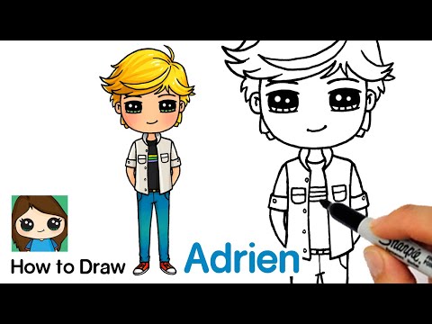 How to Draw Adrien Agreste | Miraculous Ladybug | Safe Videos for Kids