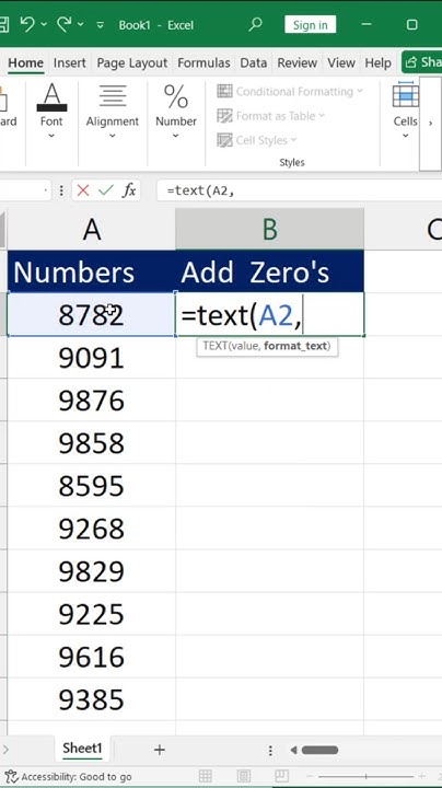 3 way to add zero in excel #excelformula #excelshortcuts #excelclub #exceltricks #exceltech # ...