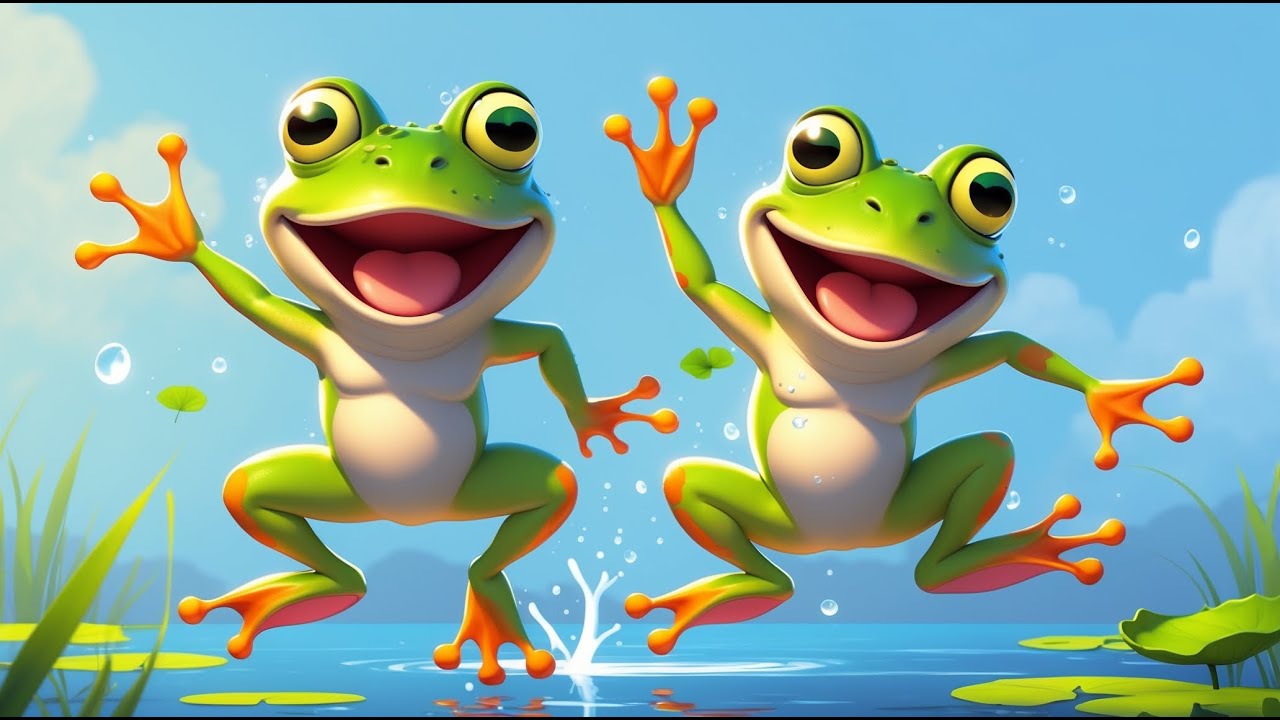 Frogs Dancing 🐸💃 Joyful Hops in the Pond 🎶 Song for Kids - YouTube