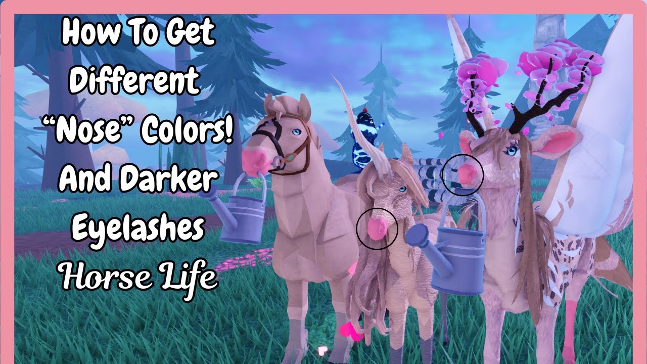 How To Breed Different Colored Noses & Darker Eyelashes! Horse Life ...