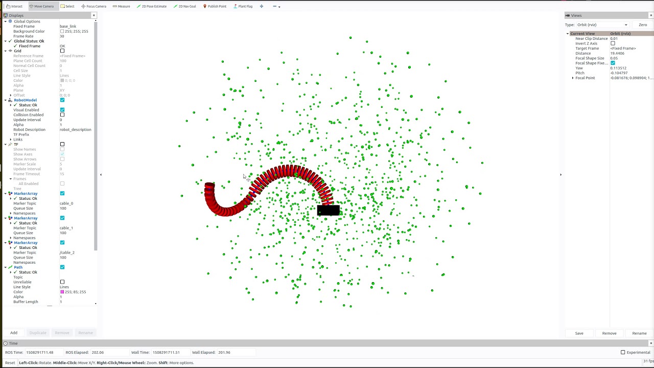 Workspace plotting of two sections continuum robot on RVIZ - YouTube