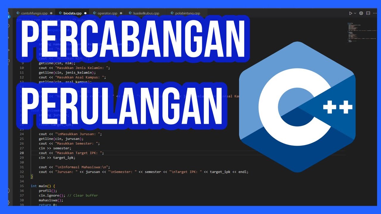 CPP SERIES 2 : Percabangan dan Perulangan - YouTube