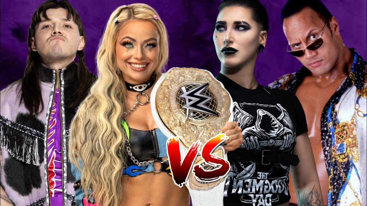 Team Dominik Mysterio & Liv Morgan Vs Team Rhea Ripley & The Rock ...