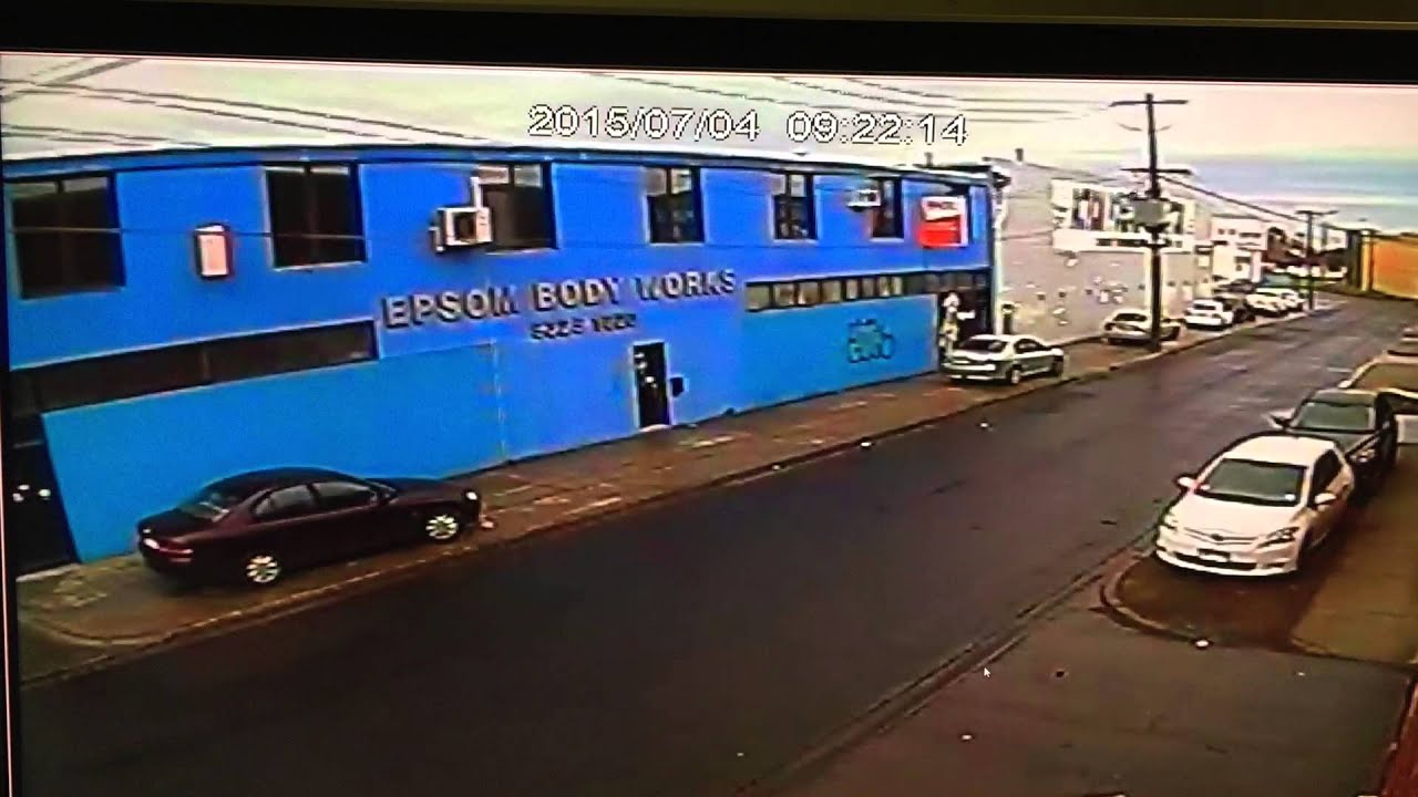 High voltage power line explosions after truck driver hits power pole ...