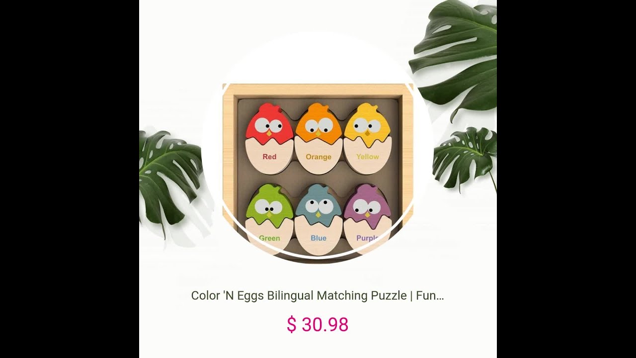 Color 'N Eggs Bilingual Matching Puzzle | Fun Learning for Kids - YouTube