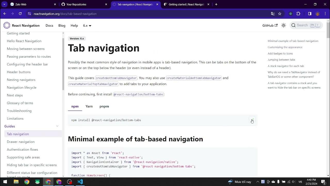 React Native: Tạo stack navigation, tab navigation, truyền params qua route - YouTube