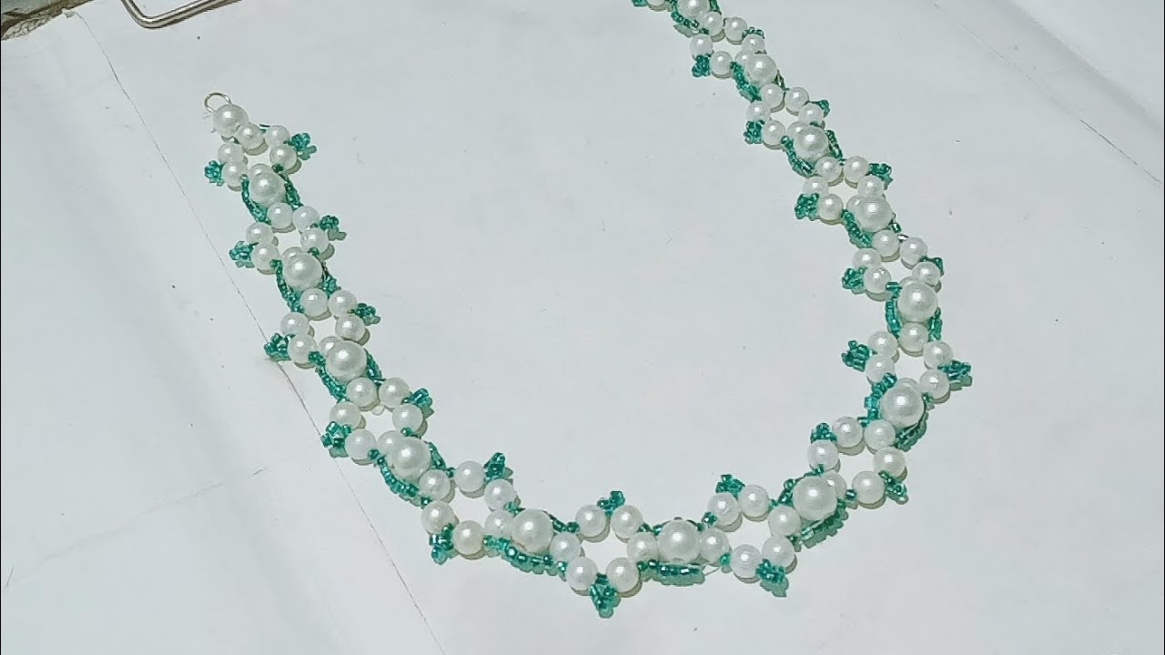 new Pearls necklace design|| simple &easy ||tutorial video 😊 - YouTube