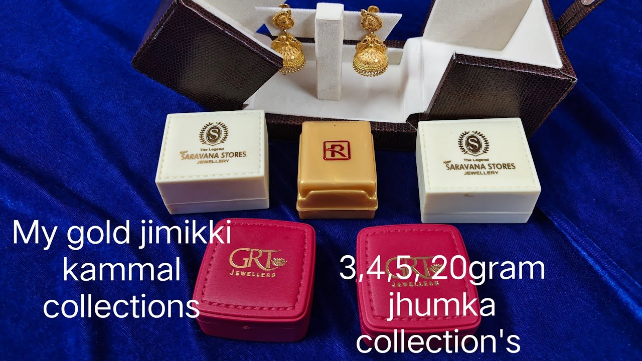 My gold jimikki kammal.. collection's 😀 3,4,5,20gram jhumka collection ...