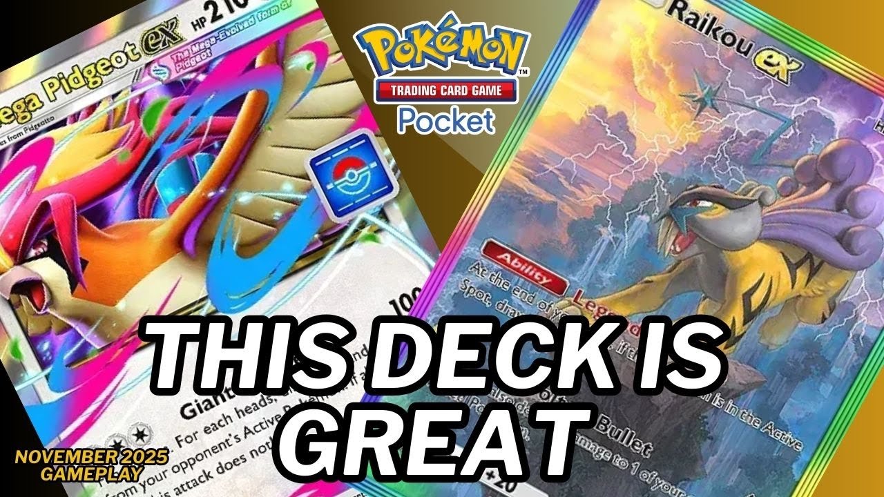 Lightning Tornado! MEGA PIDGEOT ex & RAIKOU ex Blitz the Battlefield ...