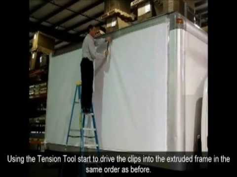 SignComp Wall Mount Tension Frame box truck - compressed version - YouTube
