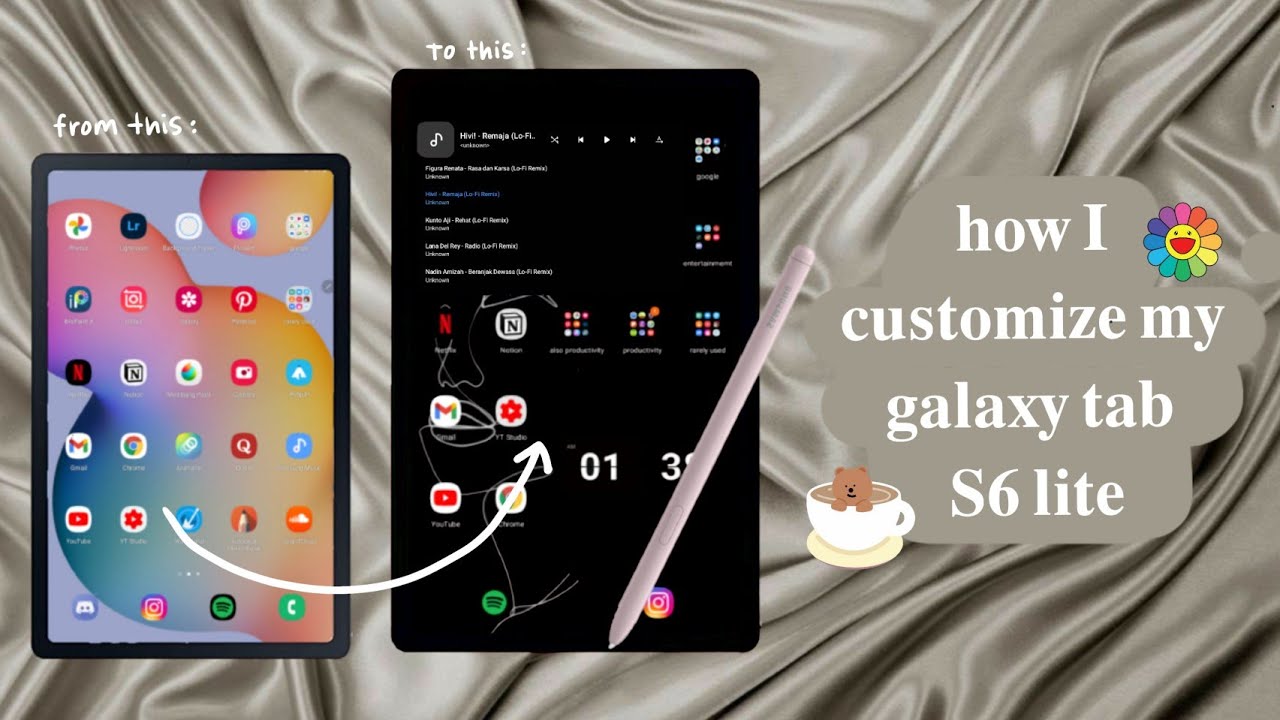 how I customize my galaxy tab S6 lite to a "classy black look" without ...