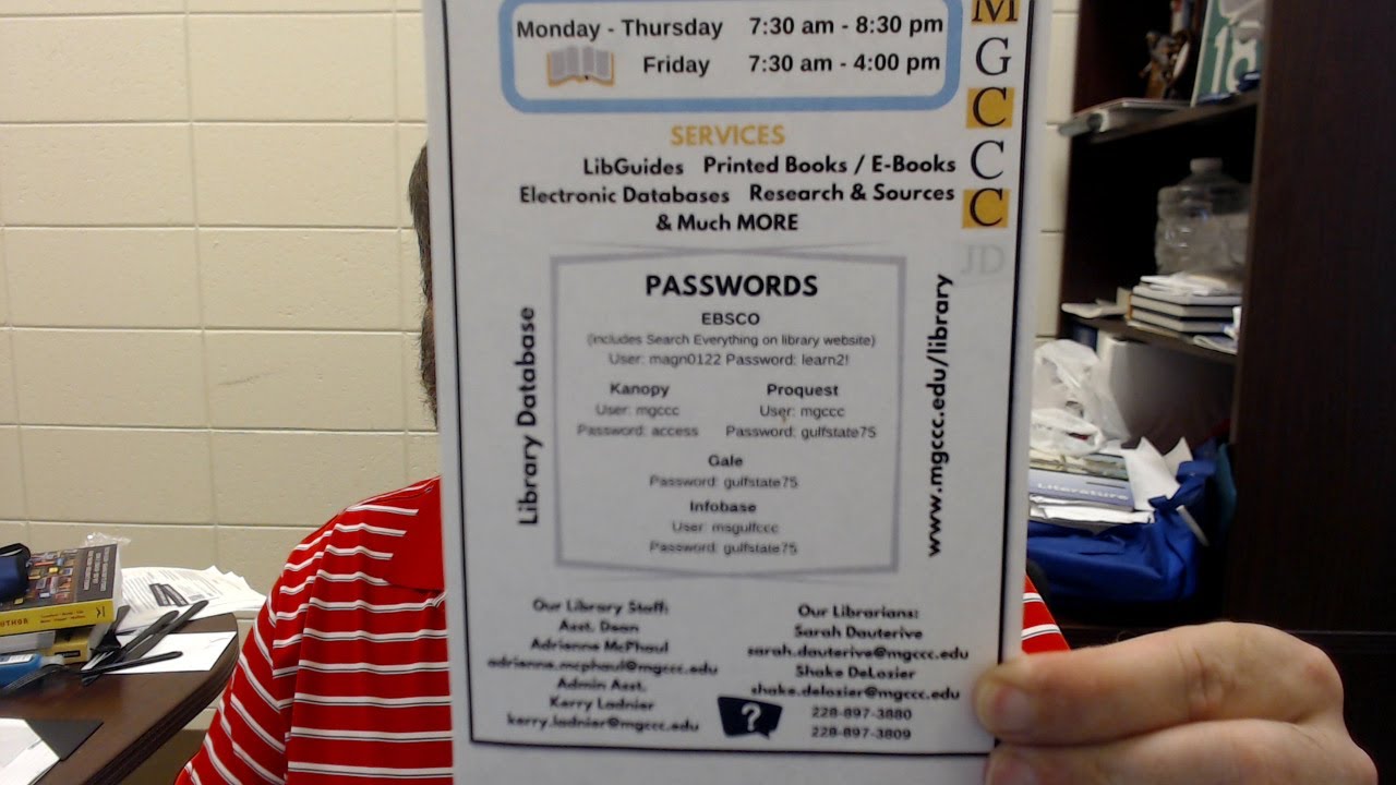 Library Database Passwords - YouTube