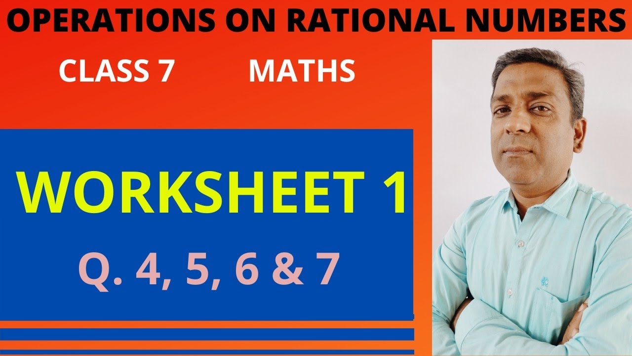 D.A.V. Maths | Operations on Rational Numbers | Class 7 | Worksheet 1 ...