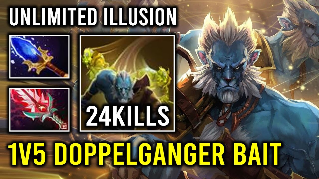 WTF 1v5 Dodge & Juke Insane Doppelganger Illusion Bait Hyper Carry Phantom Lancer Dota 2 - YouTube
