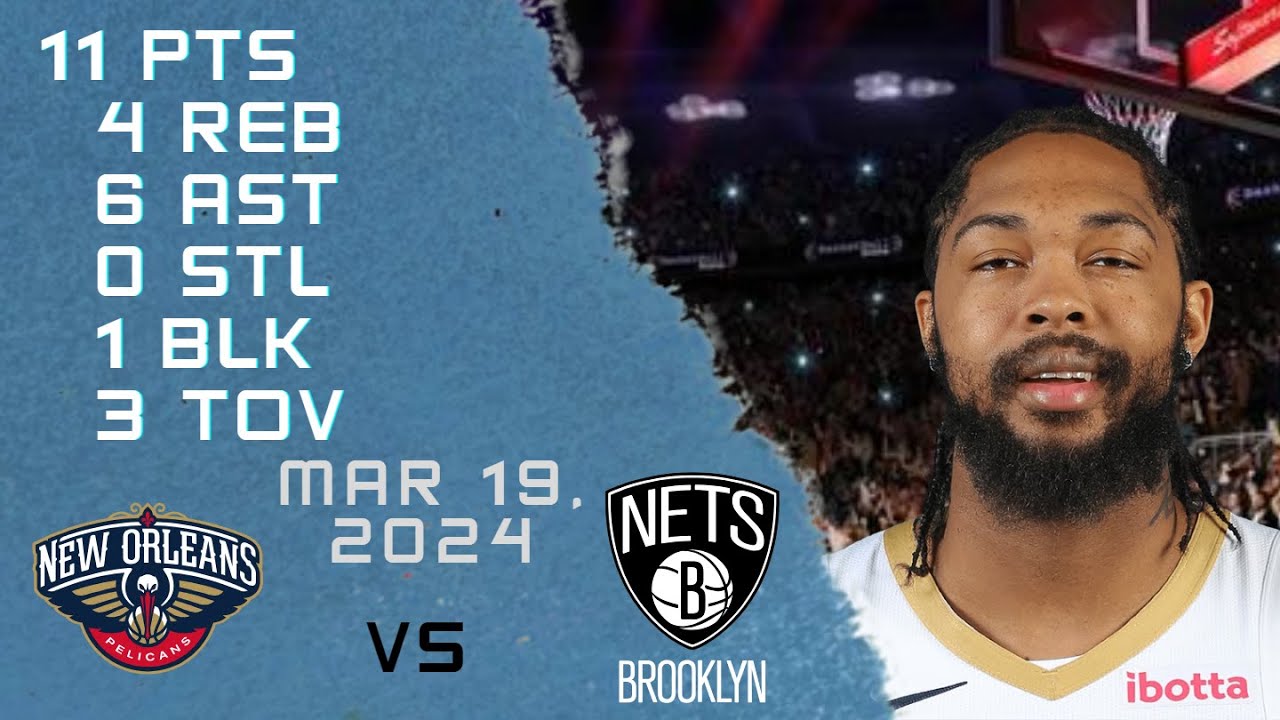 Brandon Ingram player Full Highlights vs NETS NBA Regular season game ...