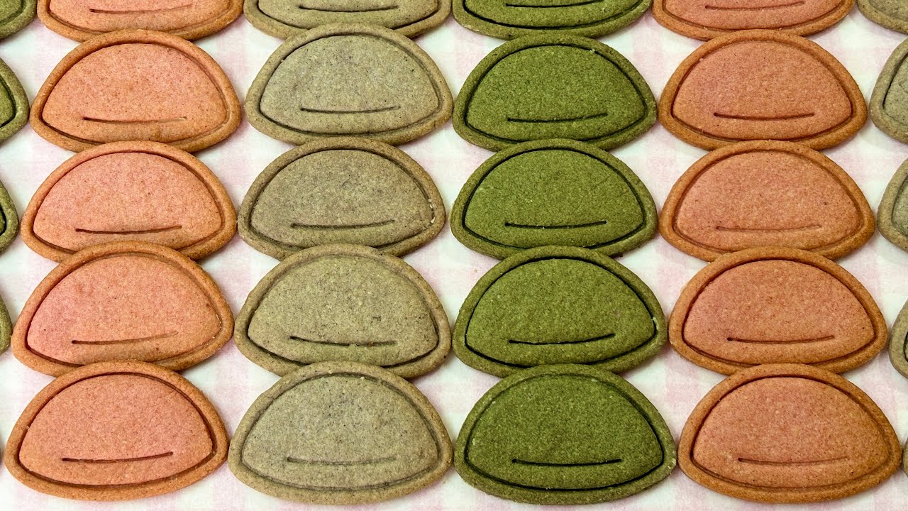 ♥️알록달록 송편쿠키 만들기 Songpyeon(Half-moon rice cake)cookies recipe - YouTube