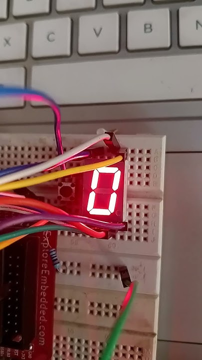 Seven segment programming with Button in ARM LPC 1768 and keil as ide#embedded #arm #keil - YouTube