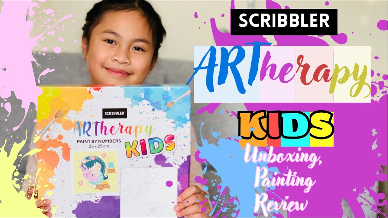 Scribbler ARTherapy Kids | Paint by Numbers | Unboxing and Painting and ...