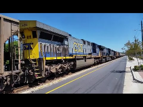 [CSX]3105 ES44AH-CW44AH Leads Coal/Grain & LOUD Mid DPU'S CW46AC-ET44AH-[SD40-2DIT]T401-22 Fay ...