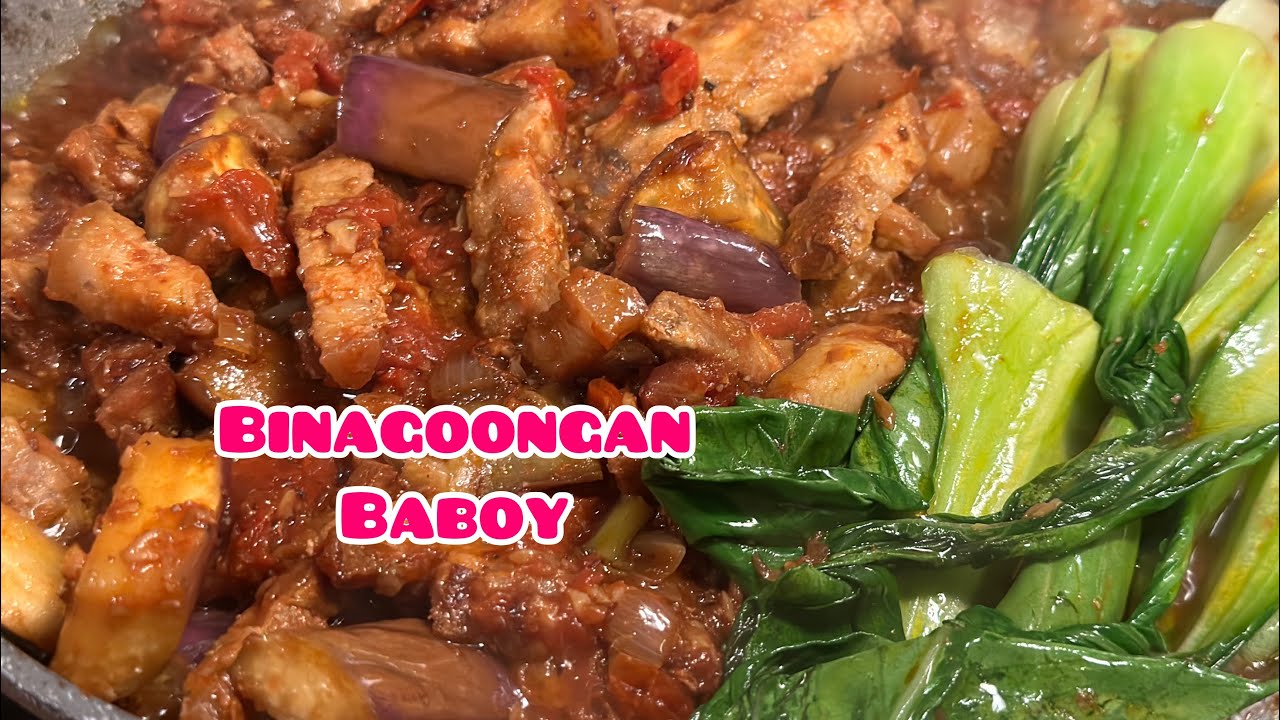 Pork Belly With Eggplant and Bok Choy | Binagoongan Baboy | Filipino ...
