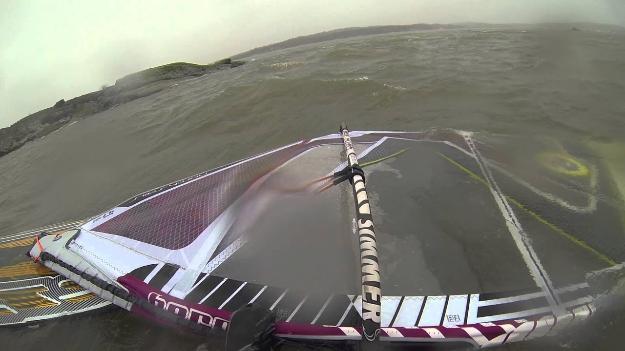 RRD Firemove 110 - Windsurfing as winter storms roll in - YouTube