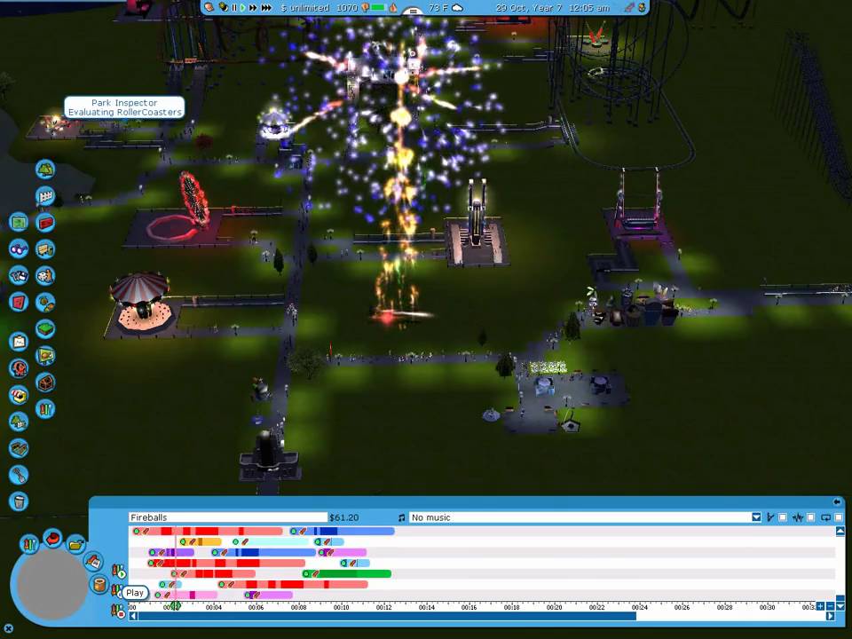 My RCT3 fireworks display - YouTube