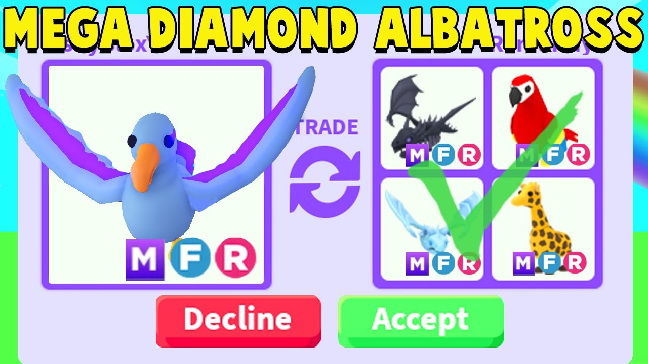 Trading MEGA DIAMOND ALBATROSS in Adopt Me! - YouTube