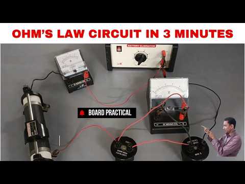 HOW TO CONNECT OHM'S LAW CIRCUIT IN 4 MINS | BOARD PRACTICAL | ELECTRICITY DEMO | STD 10-12 PHYSICS
