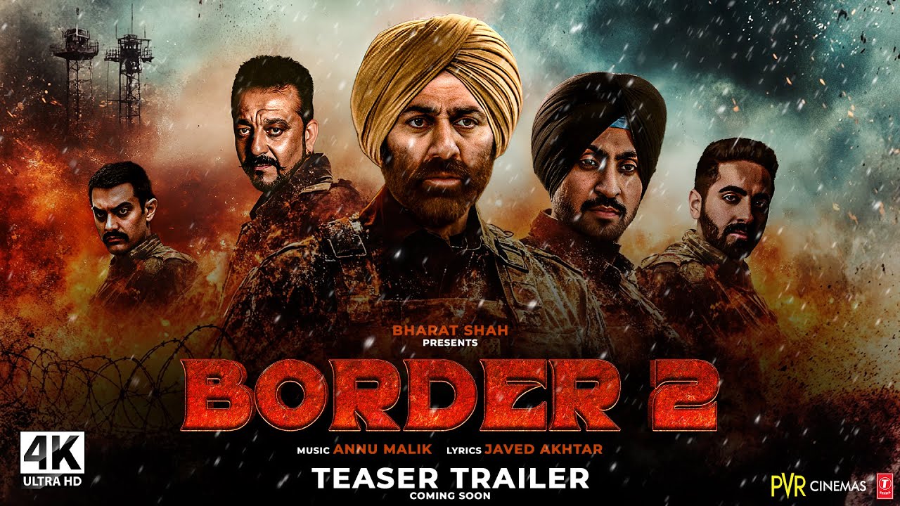 Border 2 : Trailer (2024) | Sunny Deol, Diljit Dosanjh, Ayushmann ...
