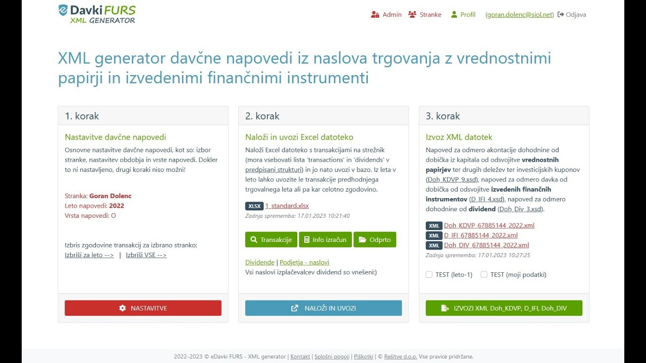 XML generator davčne napovedi eDavki FURS - korak 2 - YouTube