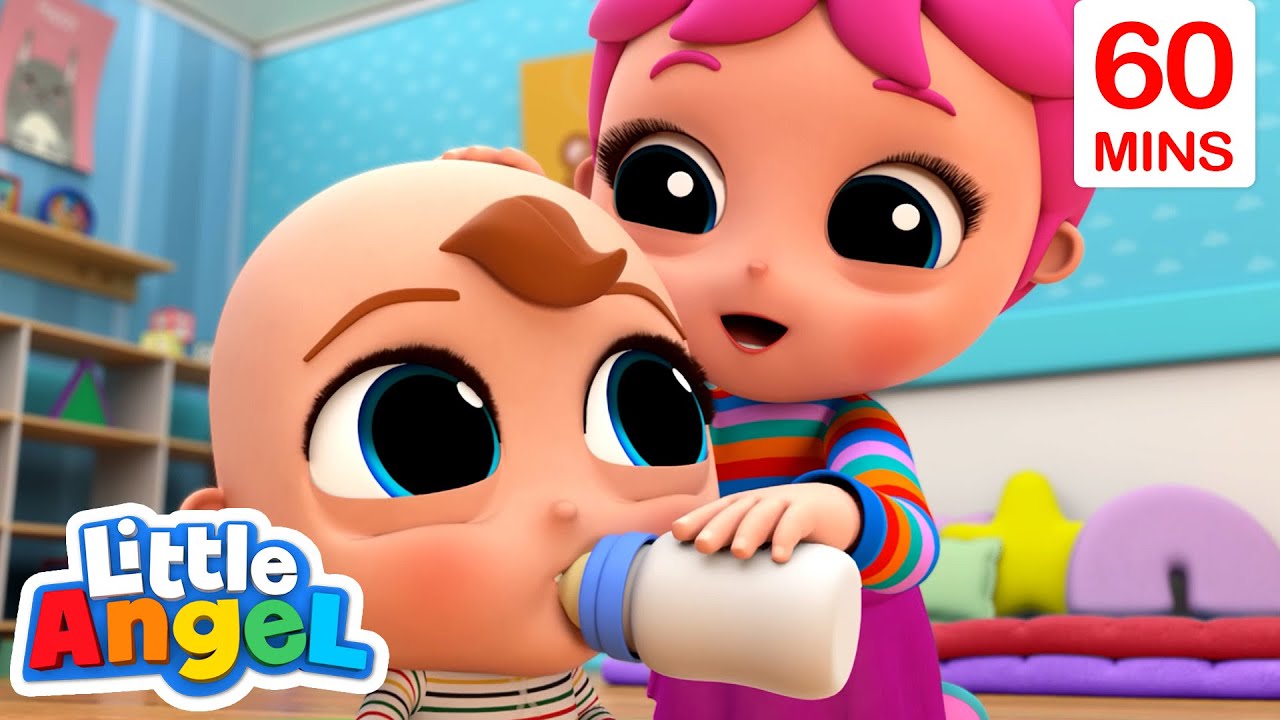 Taking Care Of Baby Brother | Little Angel - Kids Cartoons & Songs ...