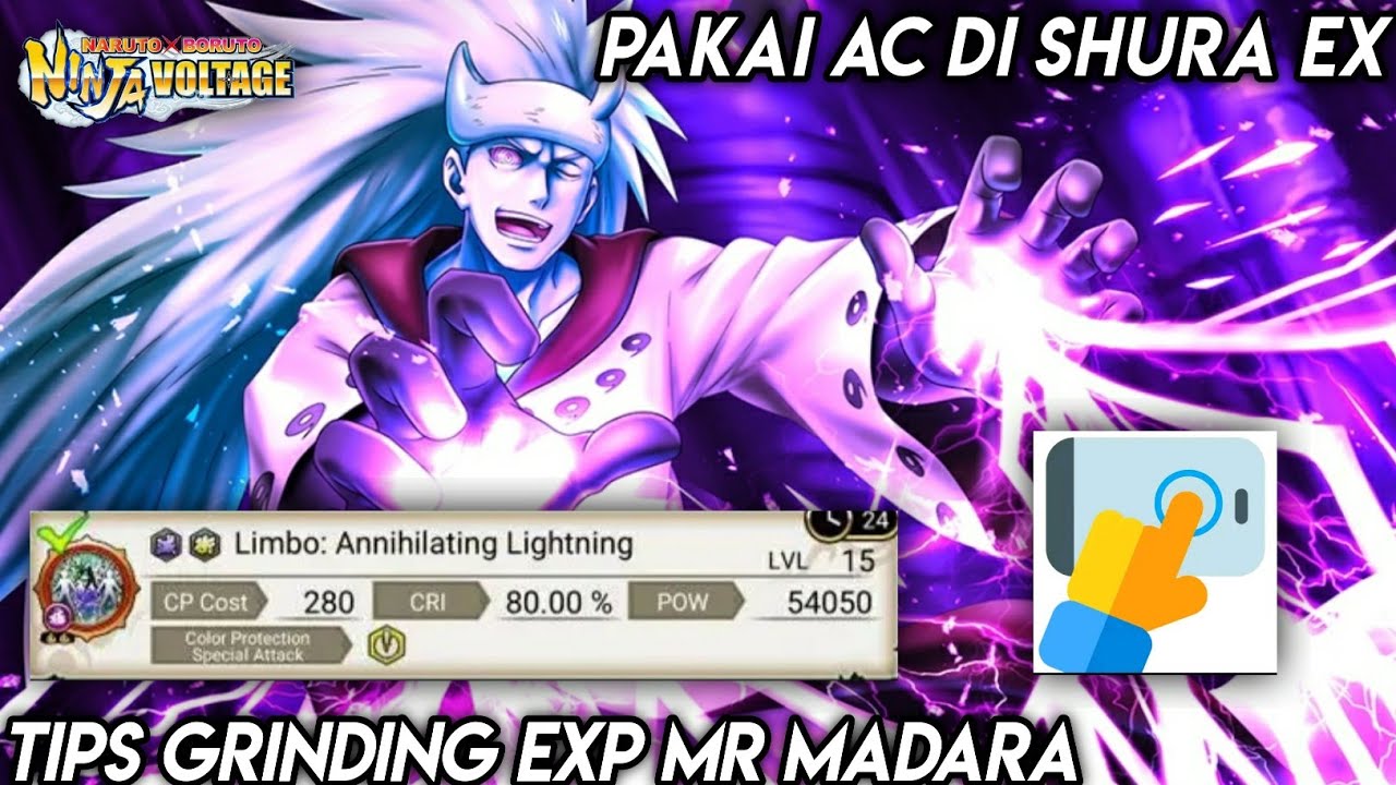CARA SETTING AC UNTUK GRINDING EXP MR MADARA SIX PATH DI RM - NARUTO X BORUTO NINJA VOLTAGE ...