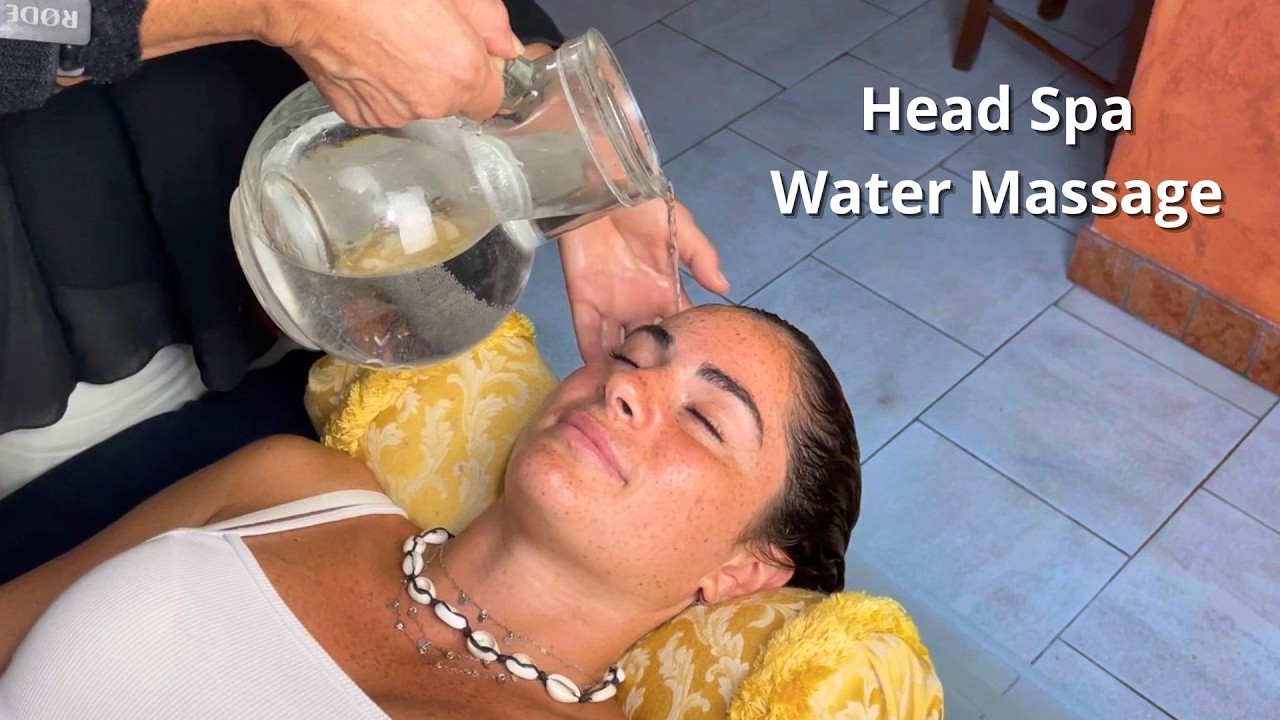 ASMR Relaxing Chinese Headspa Water Massage at Home with Hair Brushing ...