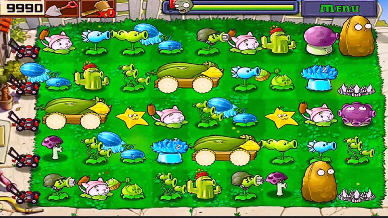 PVZ Gameplay | Survival Day | All Plants Vs All Zombies Full HD ...