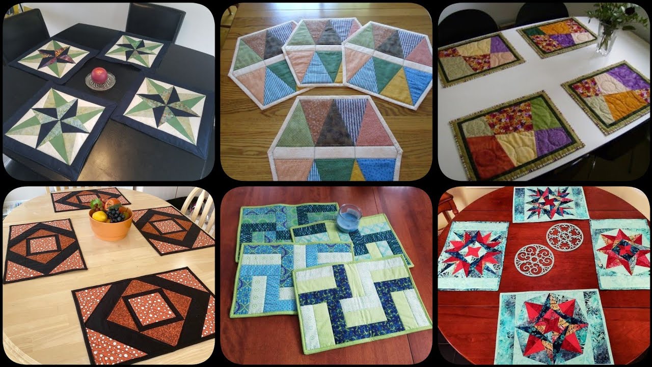 💫New simple lovely quilted table place mats design and ideas🌟🌟 - YouTube