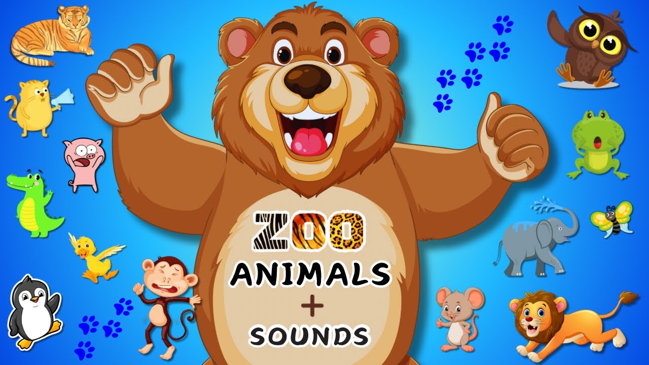 Zoo Animal Sounds Song 🐻 | Learning Animals and Sounds Fun Song for ...